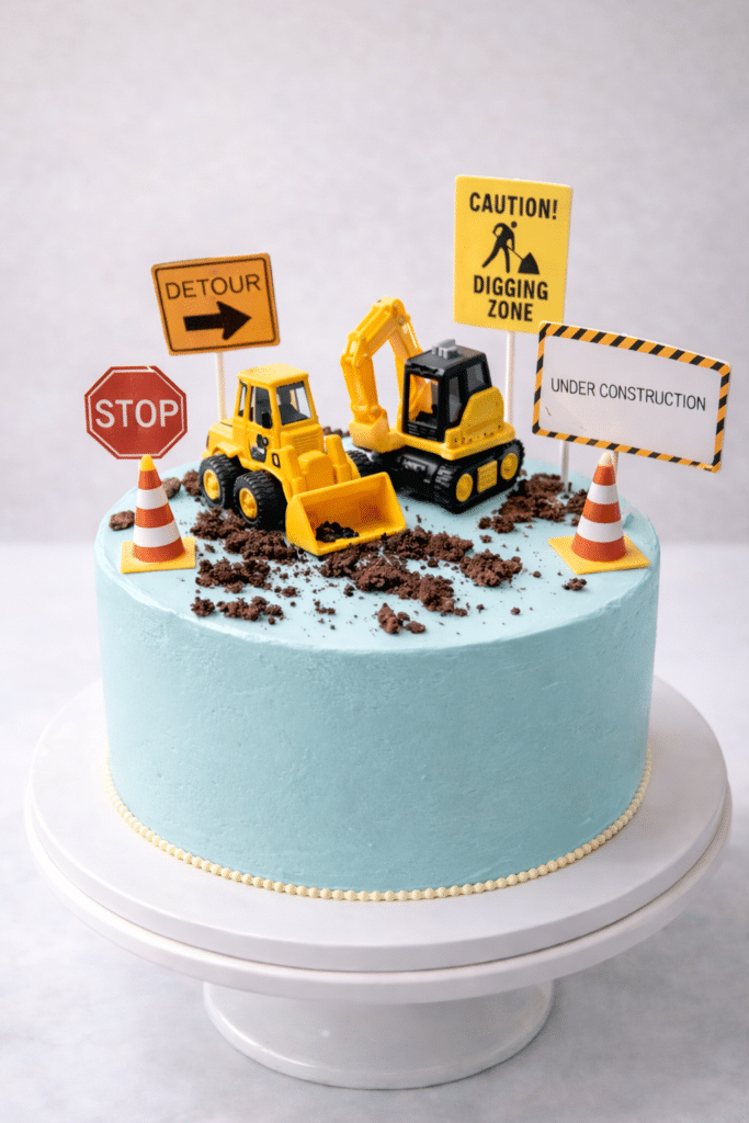 Construction Cake NYC - Custom Kids Cake by Crumbly Bakery